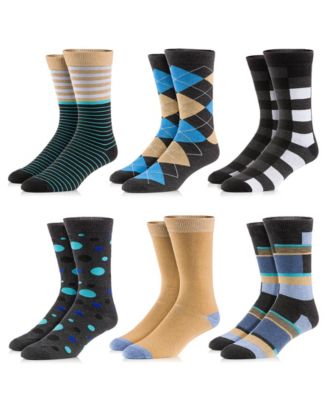 Men's Business Colorful Dress Socks 6 Pack - Macy's