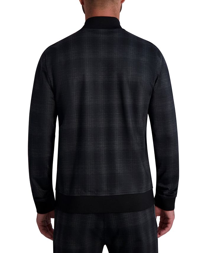 KARL LAGERFELD PARIS Men's Plaid Track Jacket, Created for Macy's - Macy's