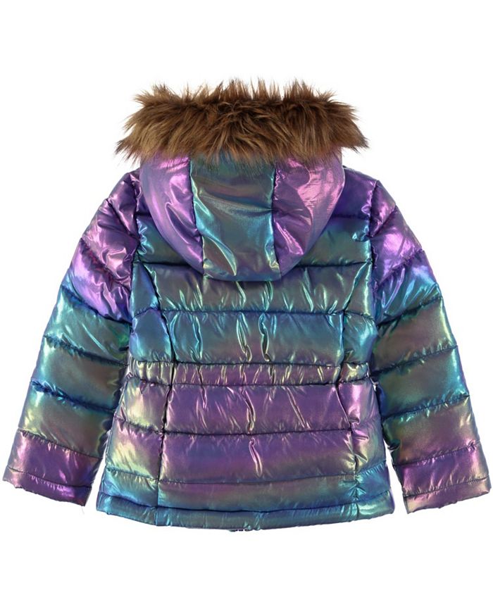 S Rothschild & CO Big Girls Metallic Anorak Coat - Macy's