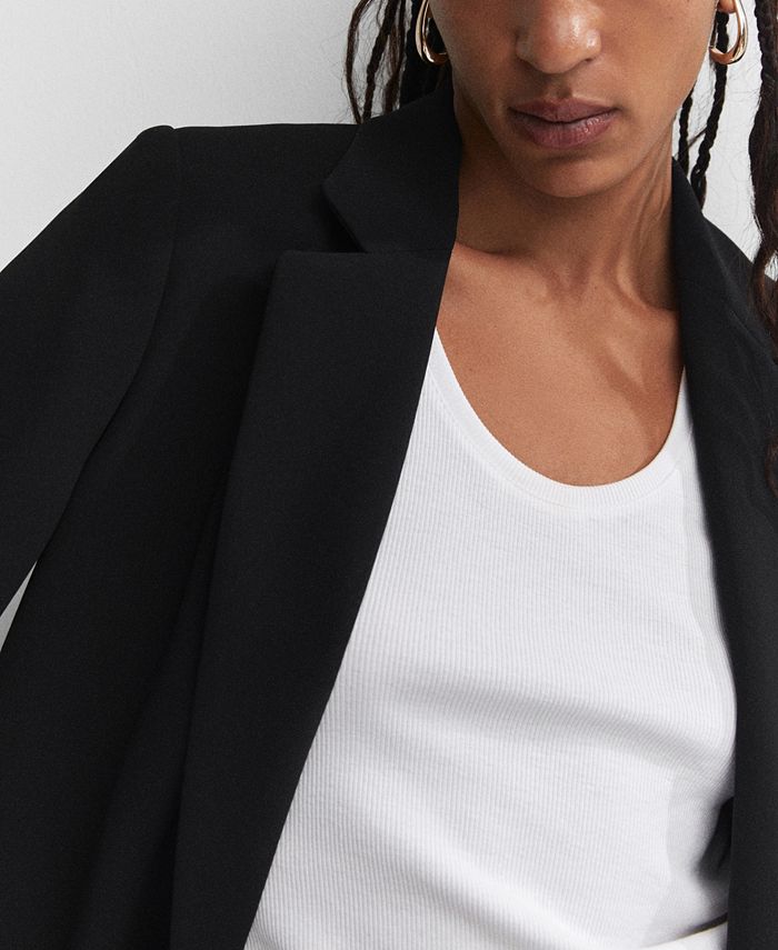 MANGO Women's Flowy Suit Blazer - Macy's
