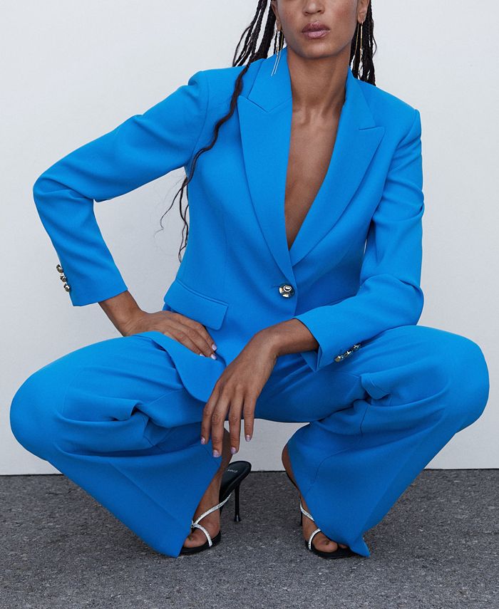 MANGO Women's Flared Pant Suit - Macy's