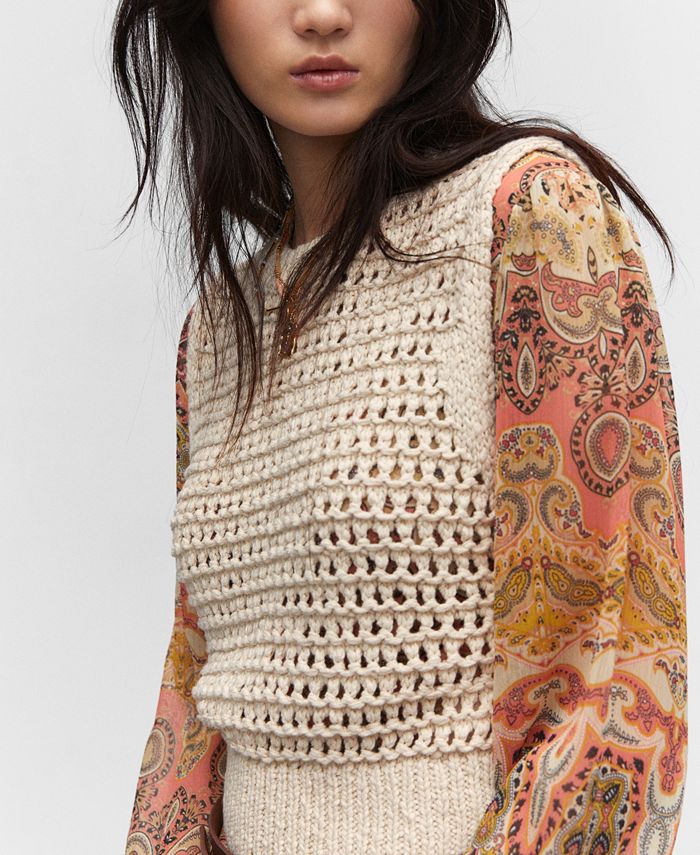 MANGO Women's Fringed Vest - Macy's