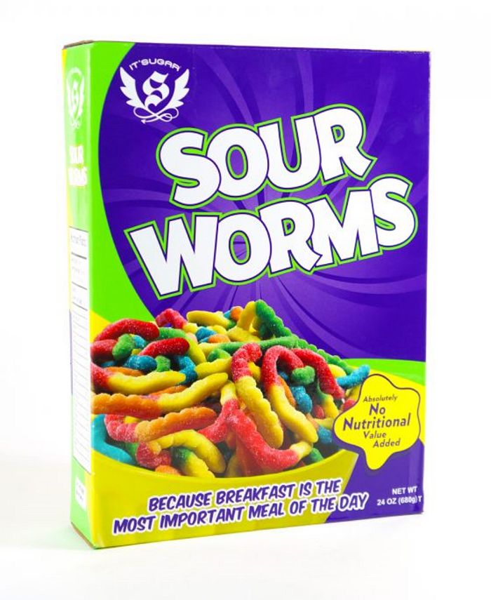 IT'SUGAR Sour Worms Cereal Gift Box, 24 oz - Macy's
