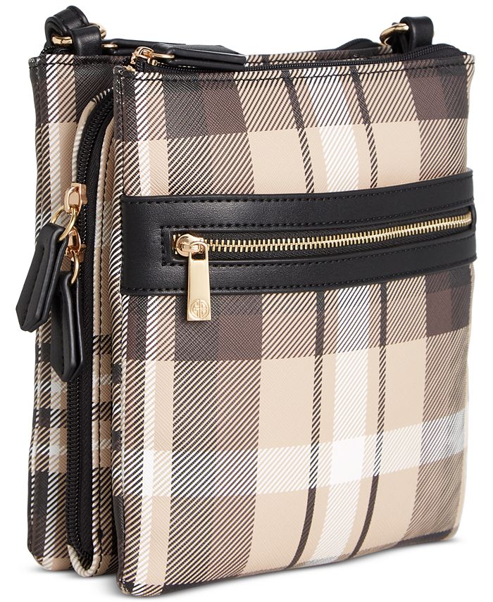 Giani Bernini Vertical Plaid Small Dasher Crossbody, Created for Macy's ...