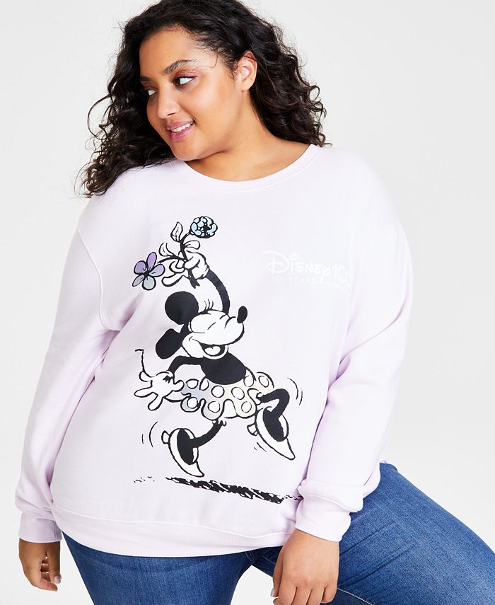 Disney Trendy Plus Size Laughing Minnie Crewneck Sweatshirt - Macy's