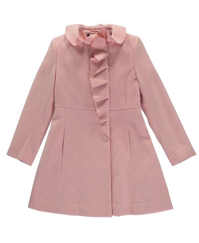 S Rothschild & CO Big Girls Ruffle Front Dress Coat - Macy's