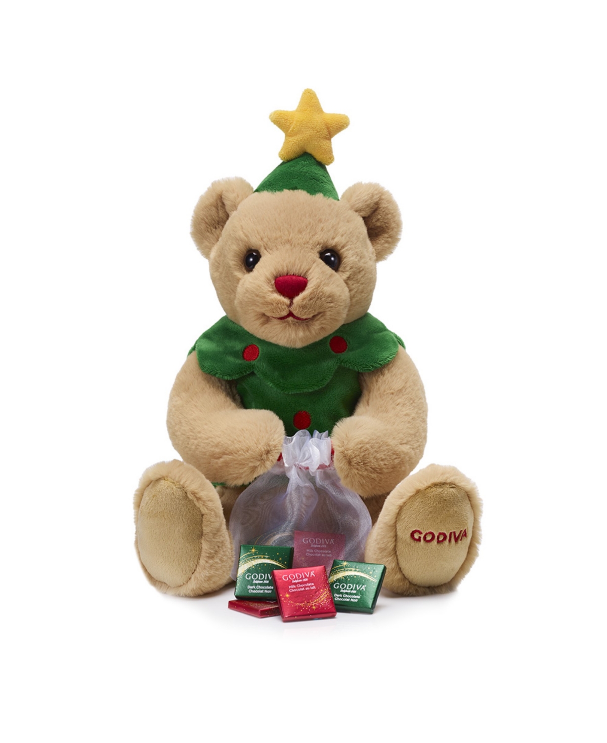 Godiva Limited Edition 2023 Holiday Plush Bear With 6 Pieces Of Chocolate In Charcoal ModeSens