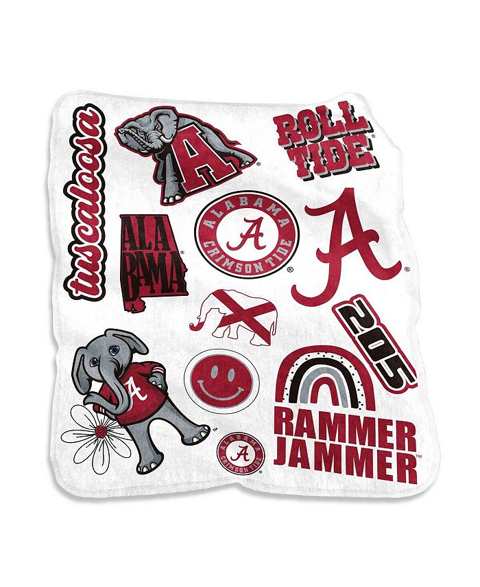 Logo Brands Alabama Crimson Tide 50'' x 60'' Native Raschel Plush Throw ...