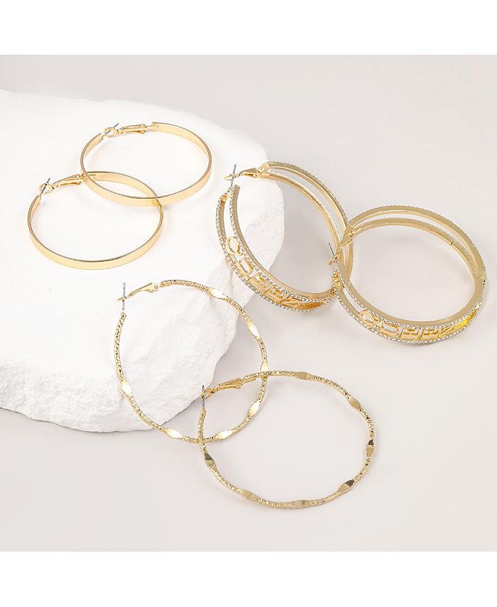 Aaliyah Trio Queen Hoop Earring Set - Macy's