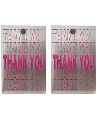 Swanky Designs Acrylic Billboard Thank You Drop Earrings - Macy's