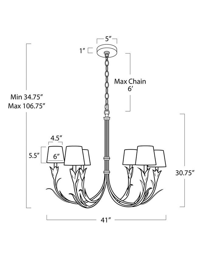 Regina Andrew River Reed Small Chandelier Lamp - Macy's