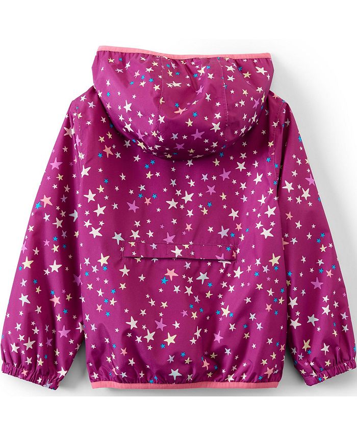 Lands' End Girls Waterproof Hooded Packable Rain Jacket - Macy's