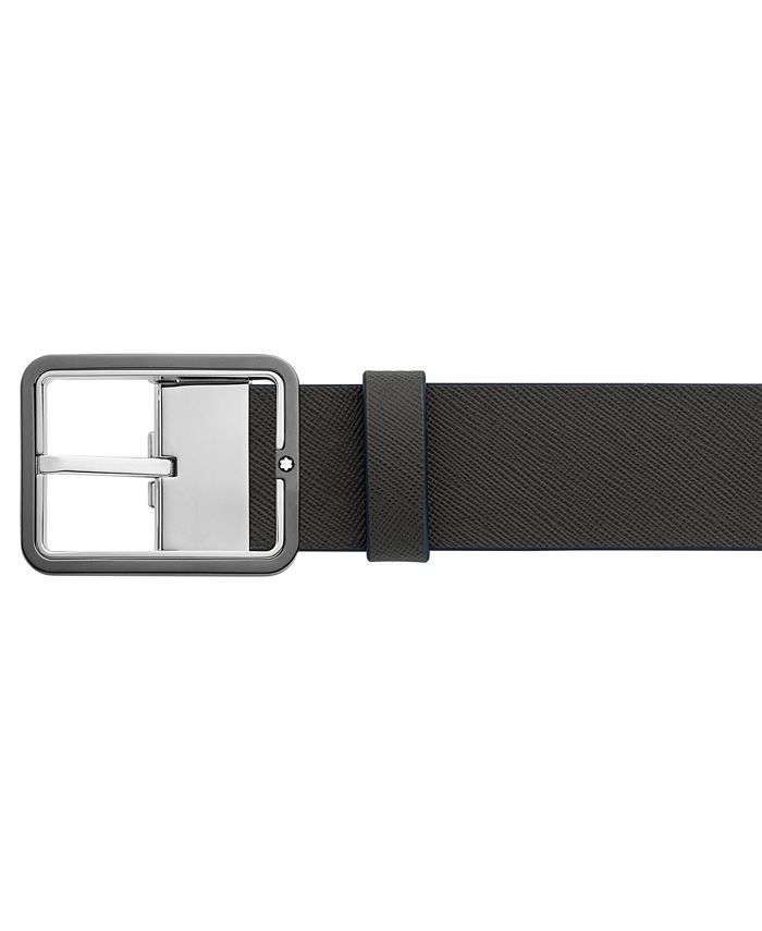 Montblanc Rectangular Buckle Reversible Leather Belt - Macy's