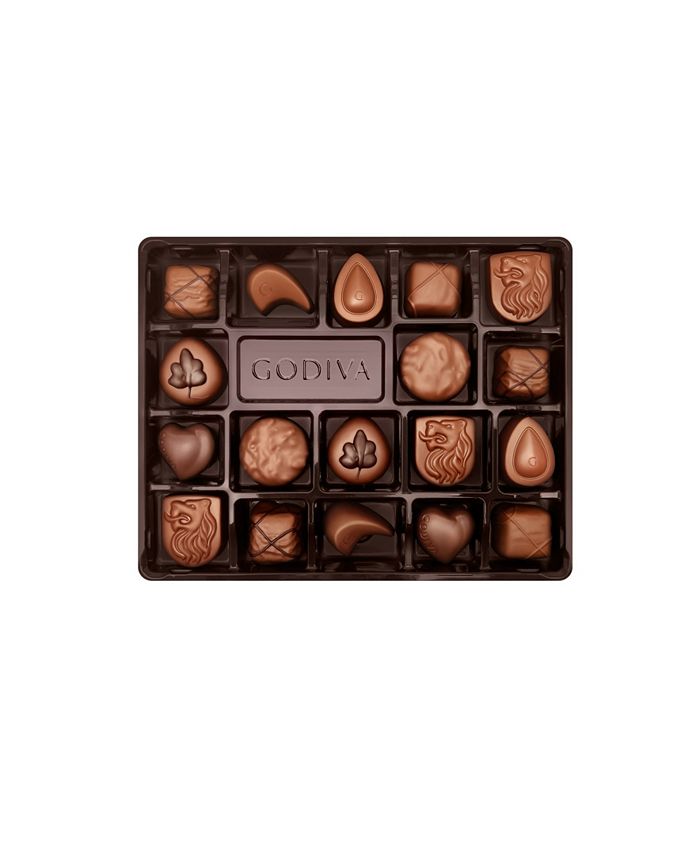 Godiva Assorted Milk Chocolate Gift Box, Red Ribbon, 18 Piece - Macy's