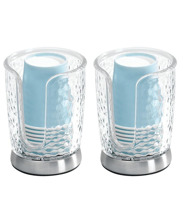 mDesign Plastic/Steel Compact Disposable Paper Cup Dispenser - 2 Pack ...