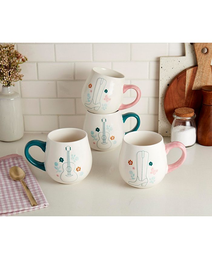 Dolly Parton Embossed Mugs 20oz, Set of 4 - Macy's