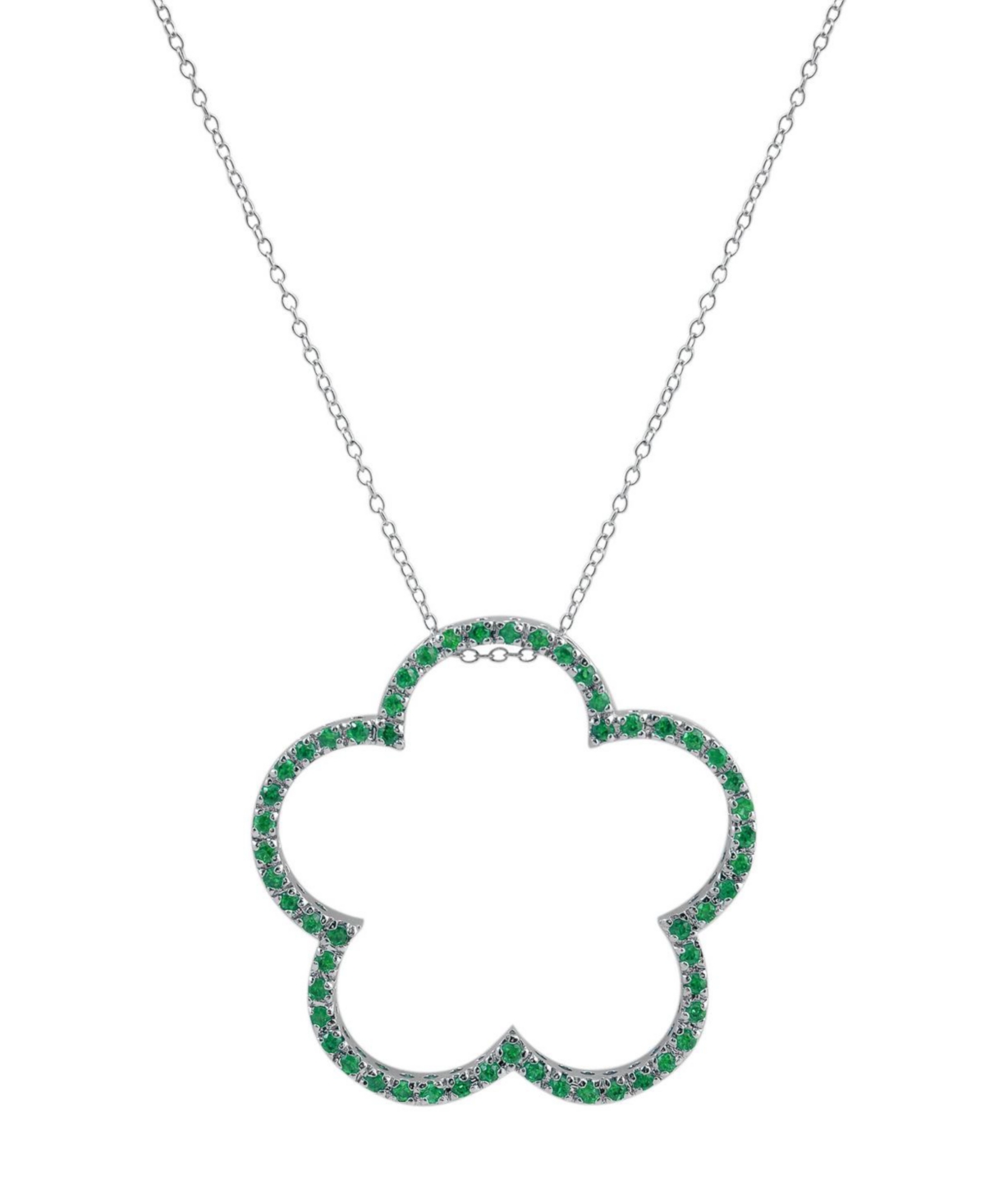 Click here for Sterling Silver Cubic Zirconia Large Open Flower S... prices