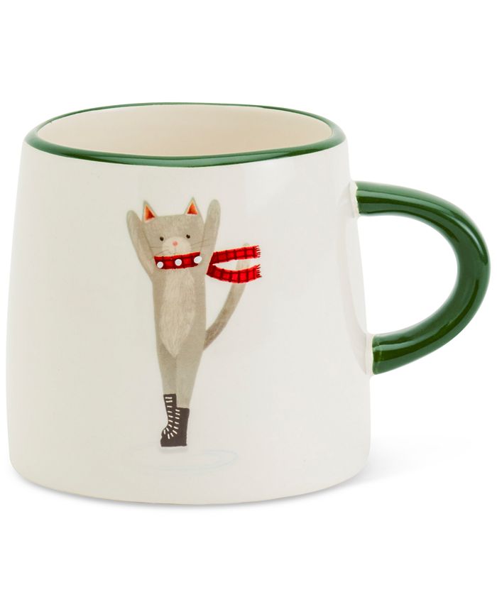 Tabletops Unlimited Furry Christmas Cats Mugs, Set of 4 - Macy's