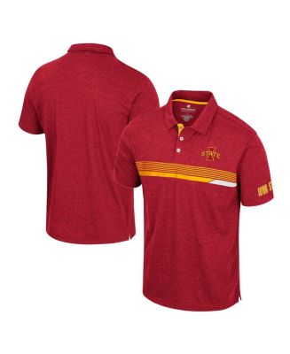 Men's Colosseum Cardinal Iowa State Cyclones No Problemo Polo Shirt ...