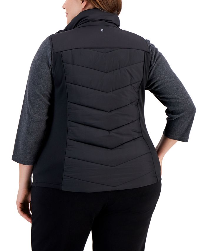 ID Ideology Plus Size Zip-Front Puffer Vest, Created for Macy's - Macy's