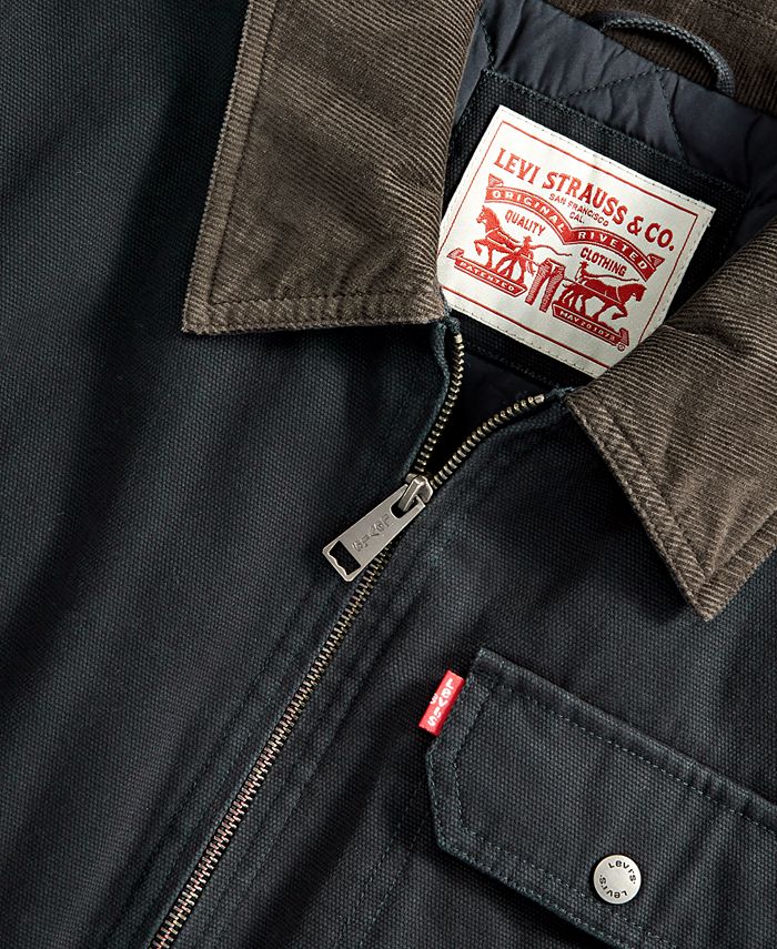Levi's Levi’s® Men's Cotton Canvas Zip-Front Utility Jacket - Macy's
