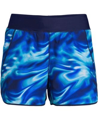 Lands' End Women's 3" Quick Dry Elastic Waist Board Shorts Swim Cover ...