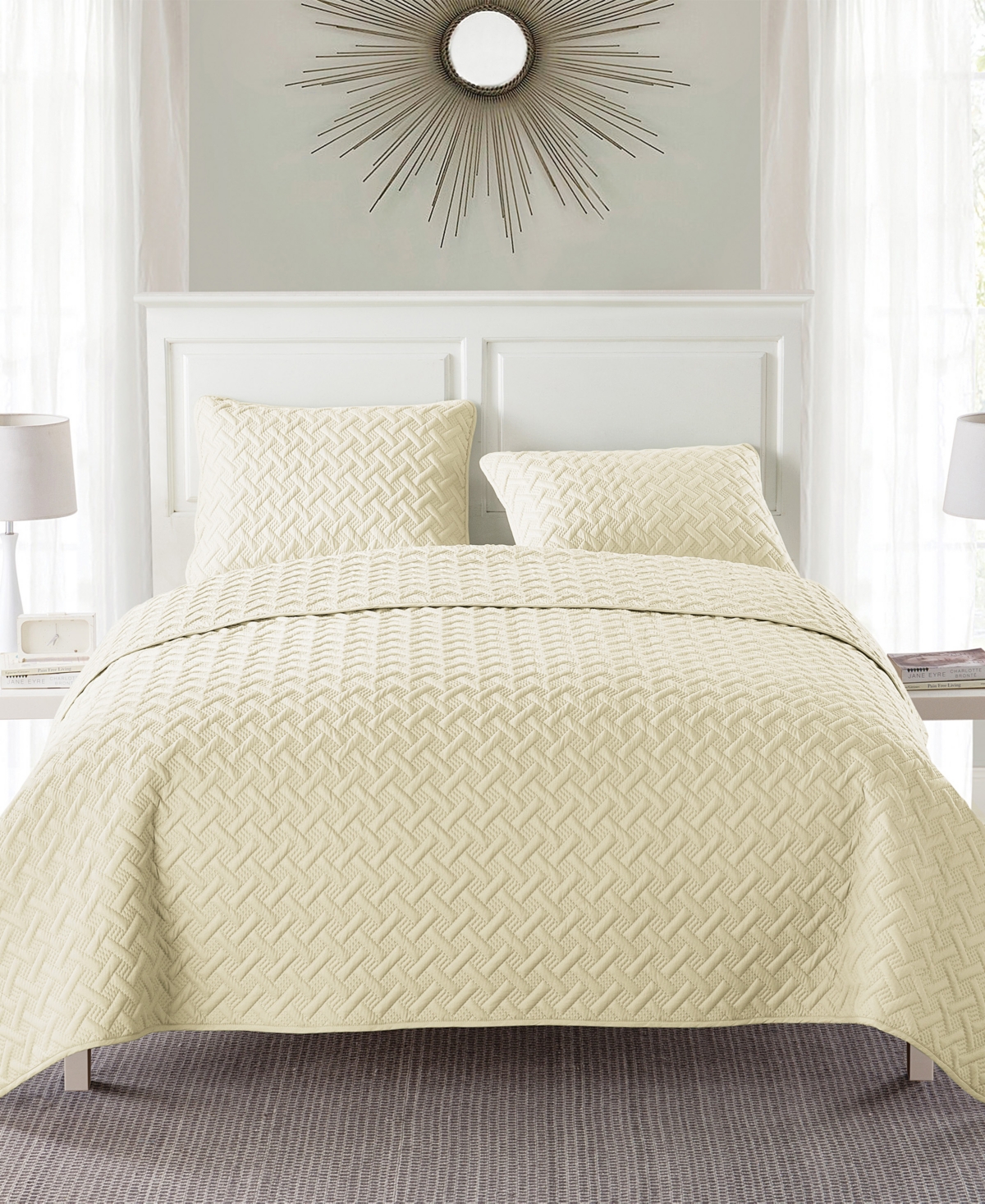 Click here for Vcny Home Nina Embossed 3-Pc.Quilt Set  King - Ivo... prices
