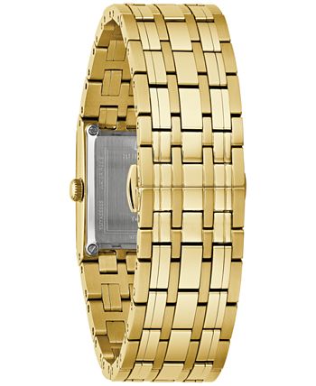 Bulova Women's Marc Anthony Modern Quadra Diamond Accent Gold-Tone ...