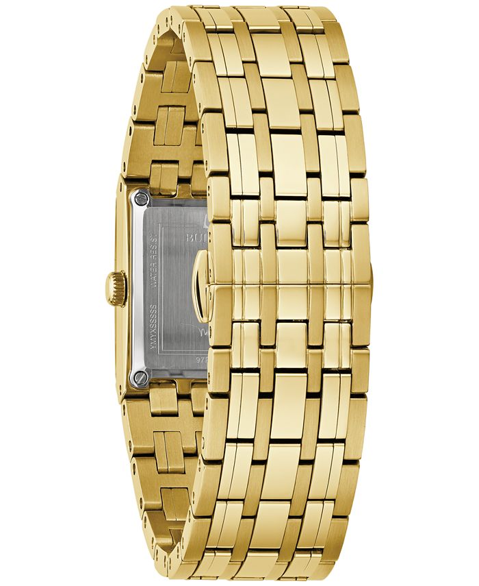 Bulova Women's Marc Anthony Modern Quadra Diamond Accent Gold-Tone ...