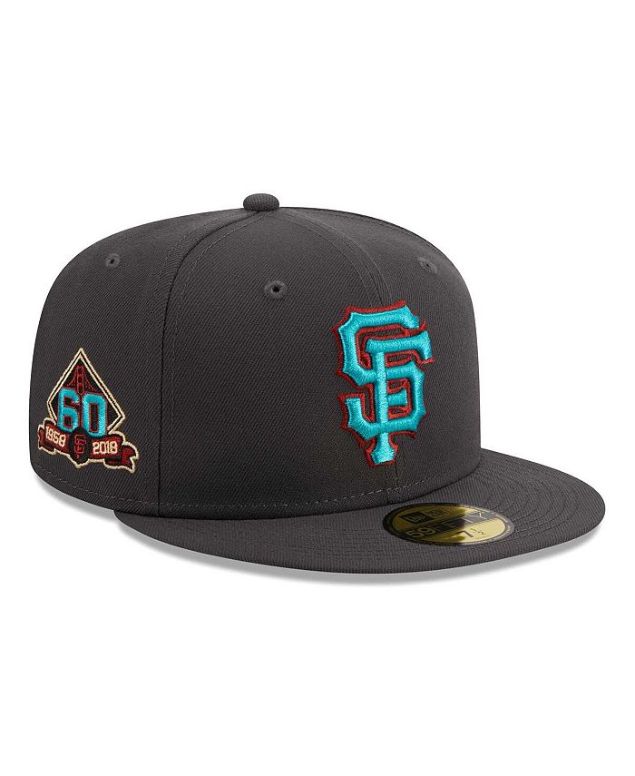 New Era Men's Graphite San Francisco Giants Print Undervisor 59FIFTY ...
