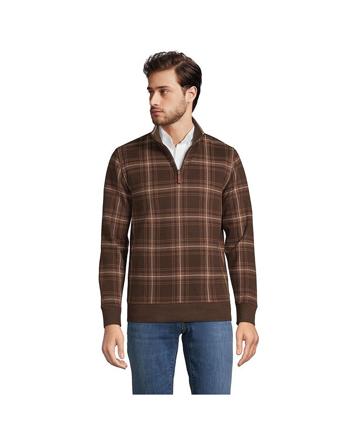 Lands' End Men's Bedford Rib Quarter Zip Sweater - Macy's