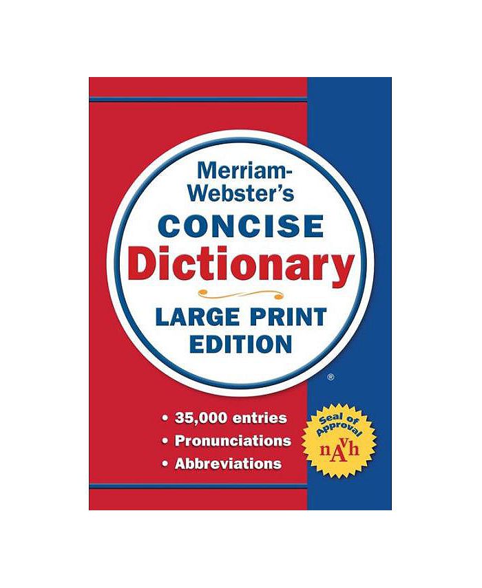 Barnes & Noble Merriam-Webster's Concise Dictionary- Large Print ...