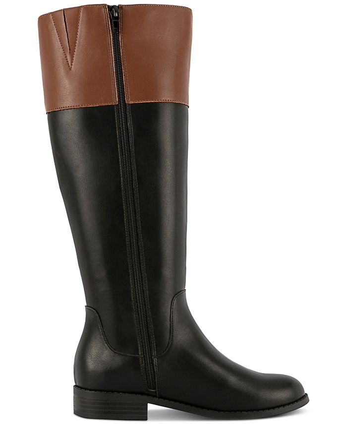 Karen Scott Women's Edenn Buckled Riding Boots, Created for Macy's - Macy's