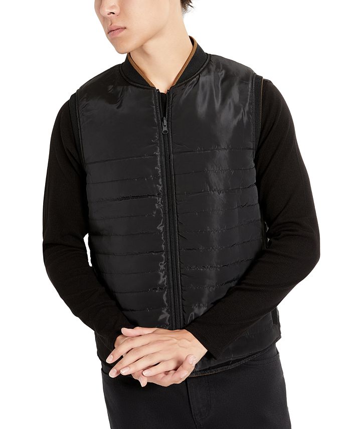 Kenneth Cole Men's Reversible Water-Resistant Full-Zip Vest - Macy's