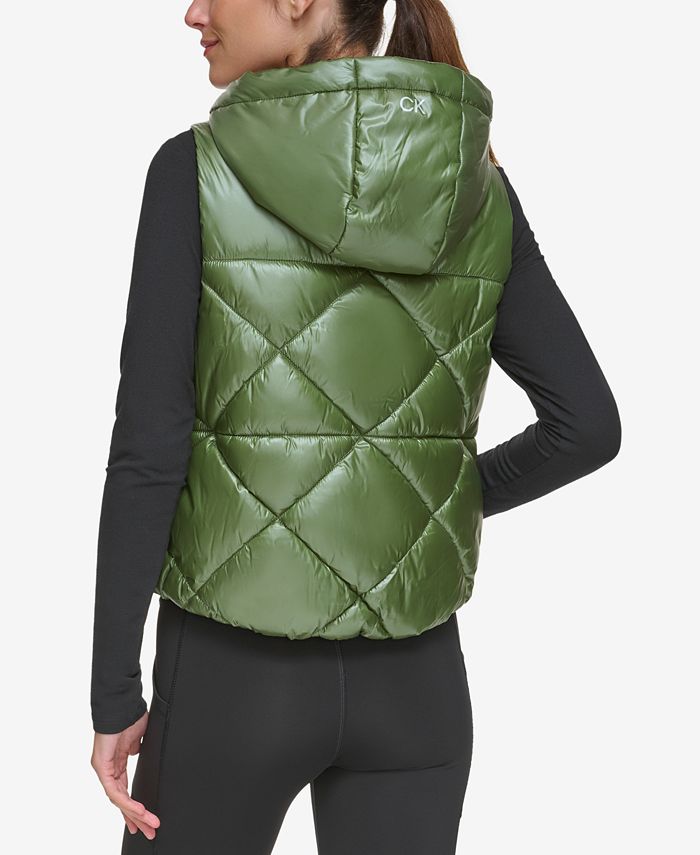 Calvin Klein Women's Hooded Puffer Vest - Macy's