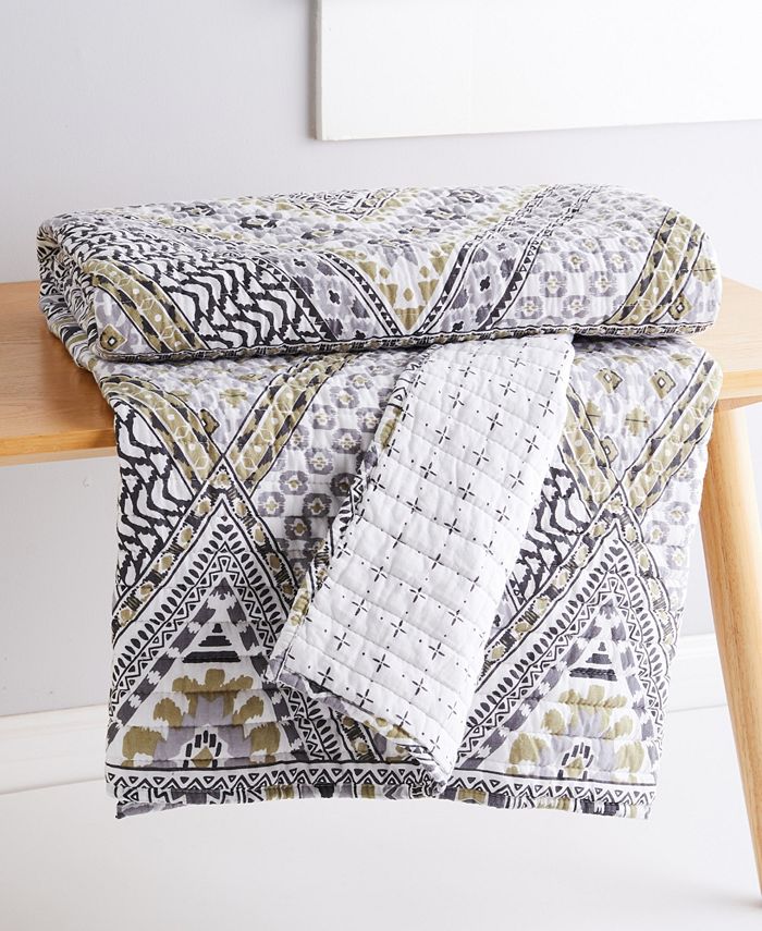 Levtex Etrada Reversible Quilted Throw, 50" x 60" - Macy's