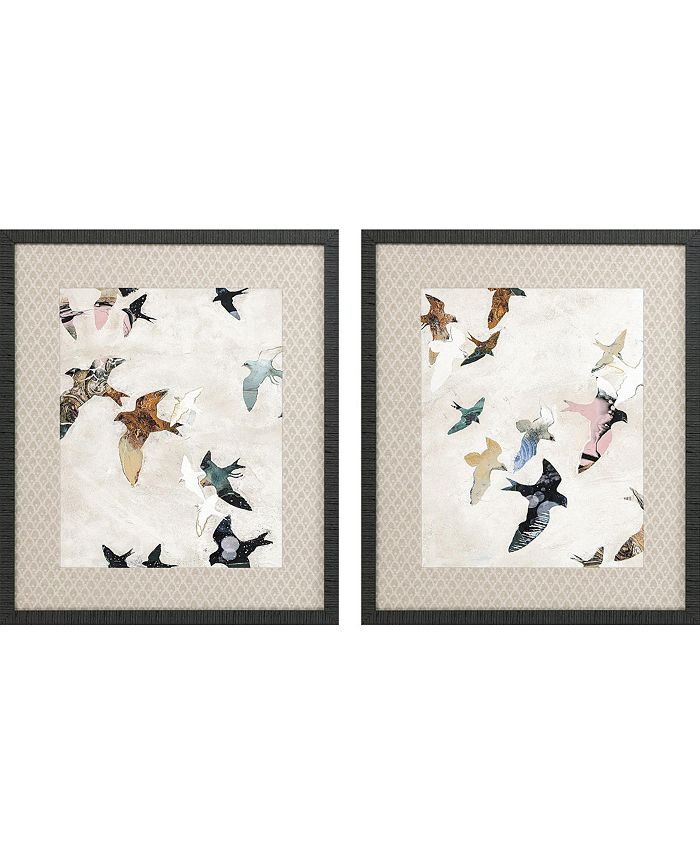 Paragon Picture Gallery Abstract Birds Framed Art, Set of 2 - Macy's