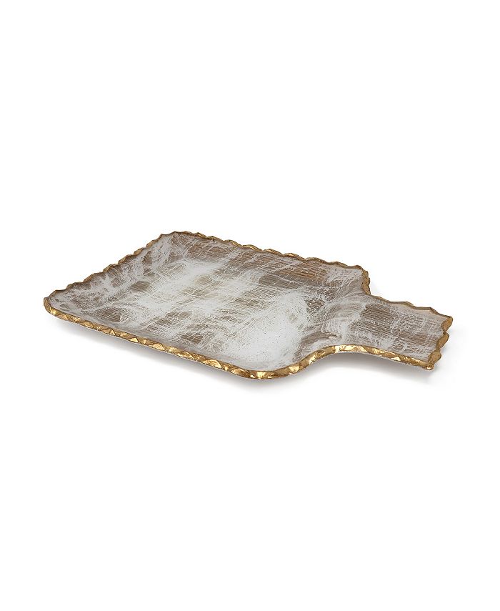 Classic Touch Gold-Tone Brushed Tray, Small - Macy's