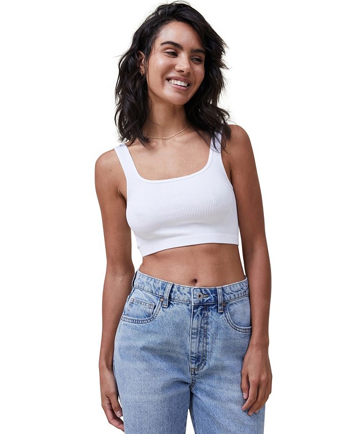 COTTON ON Women's Seamless Abbie Micro Crop Tank Top - Macy's