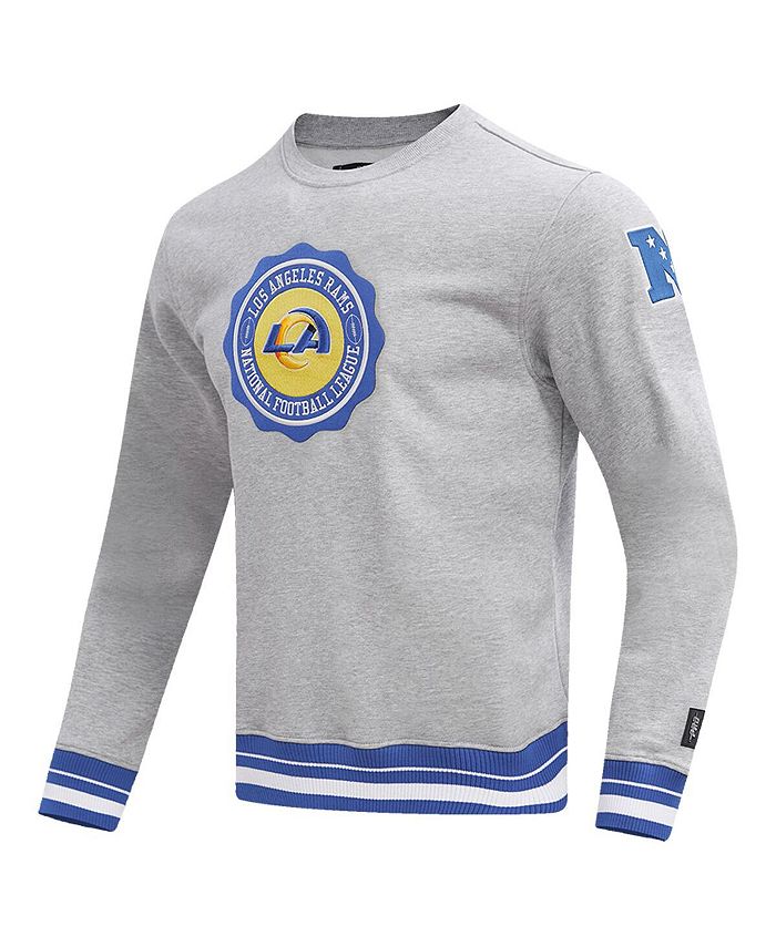 Pro Standard Men's Heather Gray Los Angeles Rams Crest Emblem Pullover ...
