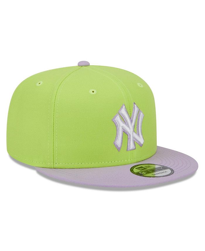 New Era Men's Neon Green, Purple New York Yankees Spring Basic Two-Tone ...
