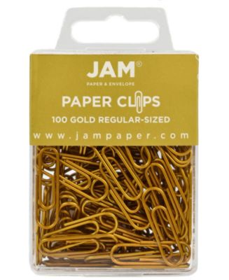 JAM Paper Colored Standard Paper Clips - Regular 1" - Paperclips - 100 ...
