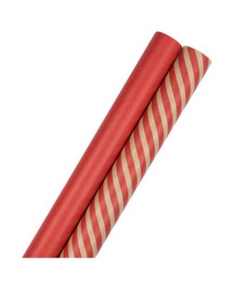 JAM Paper Gift Wrap - Stripes Solids Combo Wrapping Paper - 50 Square ...