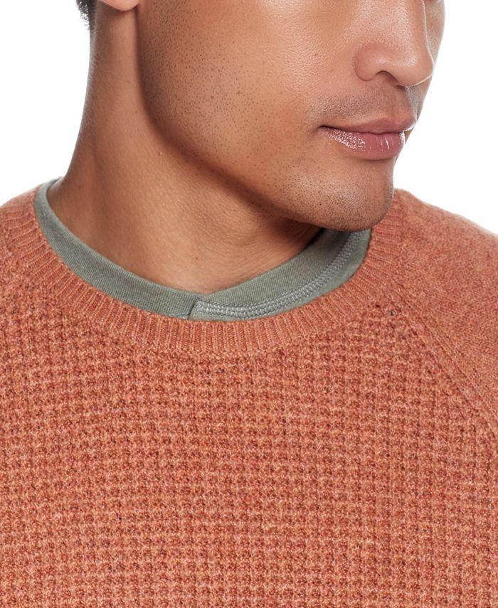 Weatherproof Vintage Men's Waffle Crew Neck Sweater - Macy's