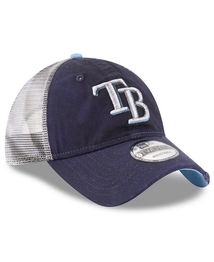 New Era Men's Navy Tampa Bay Rays Team Rustic 9TWENTY Trucker ...