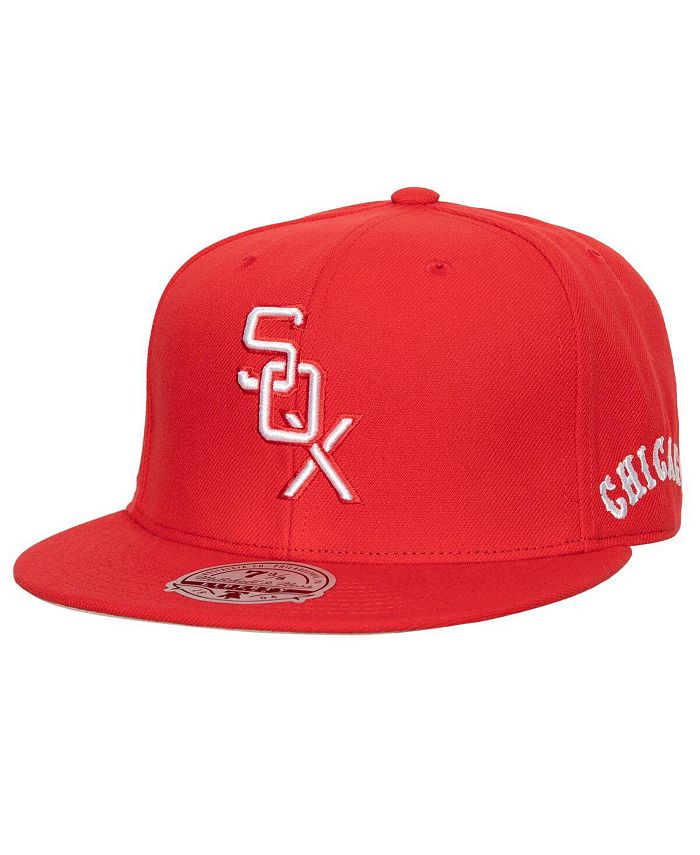 Mitchell & Ness Men's Red, Chicago White Sox Bases Loaded Fitted Hat ...