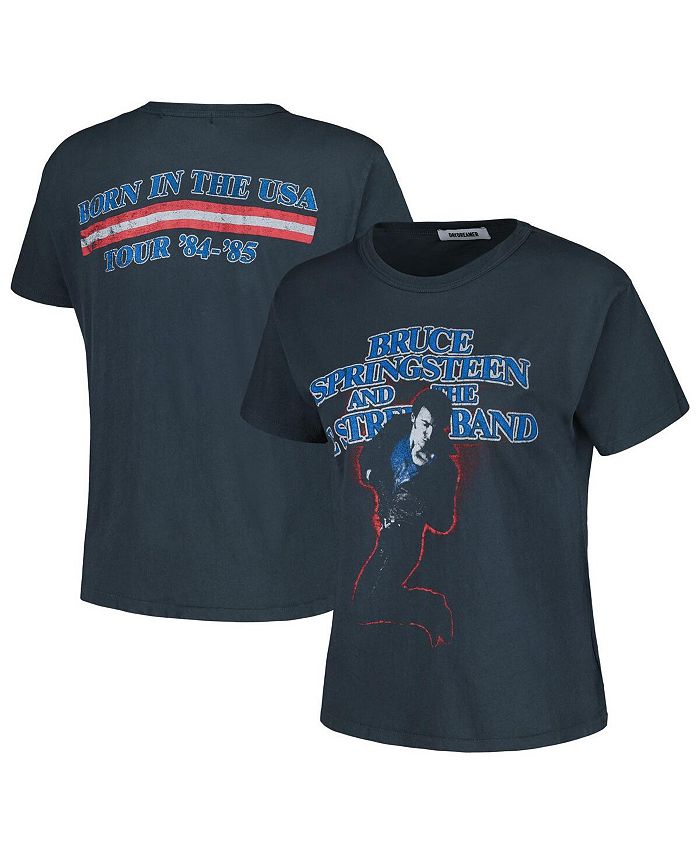 Daydreamer Women's Black Bruce Springsteen Ringer Graphic T-shirt - Macy's