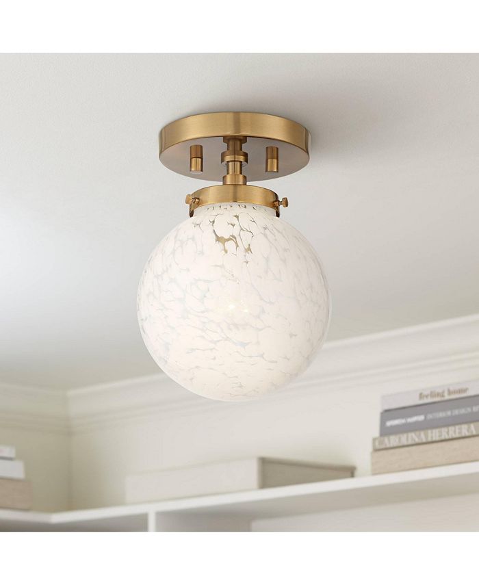 Possini Euro Design Candida Mid Century Modern Close To Ceiling Light ...
