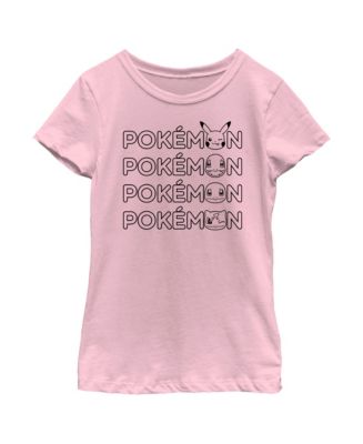 Girl's Pokemon Starter Heads Outline Child T-Shirt - Macy's
