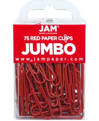 JAM Paper Colorful Jumbo Paper Clips - Large 2" - Paperclips - 75 Per ...